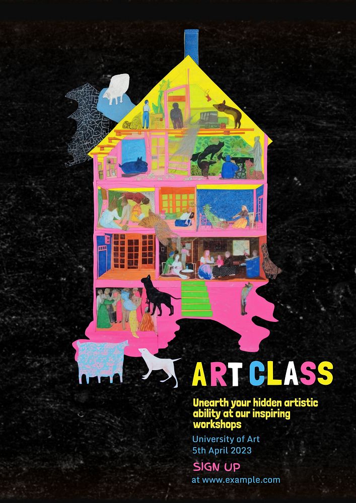 Art class poster template | Free Photo - rawpixel