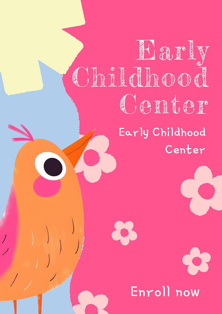 Nursery center poster template | Free Photo - rawpixel