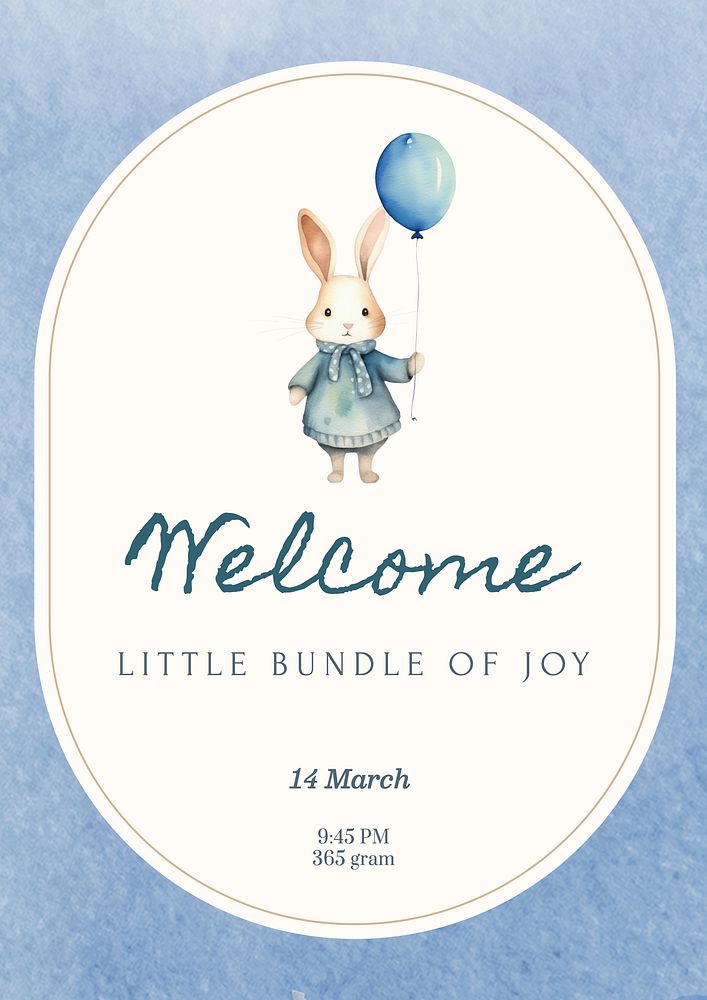 Welcome baby poster template | Free Photo - rawpixel