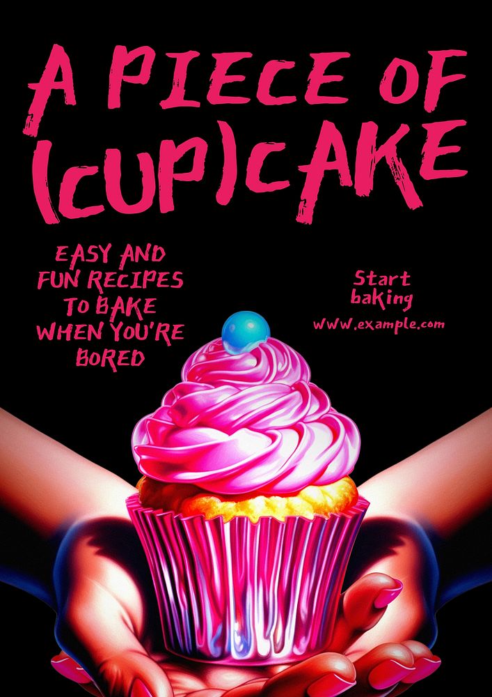 Baking recipes poster template | Free Photo - rawpixel