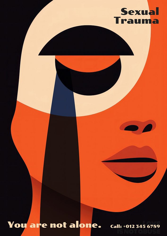 Sexual trauma poster template | Free Photo - rawpixel