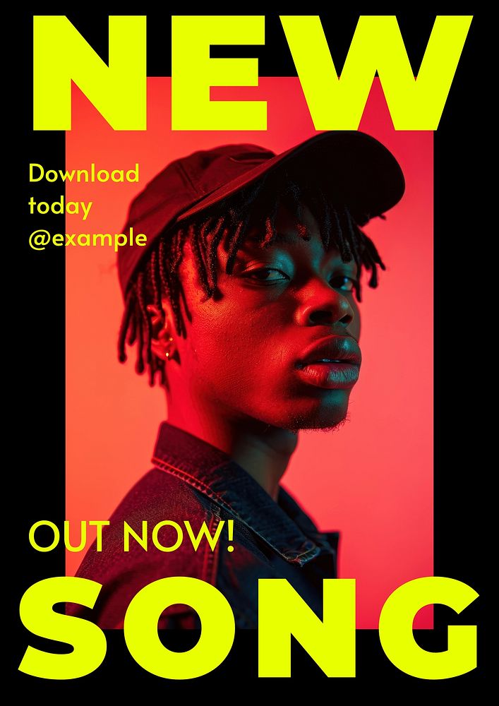 New song poster template | Free Photo - rawpixel