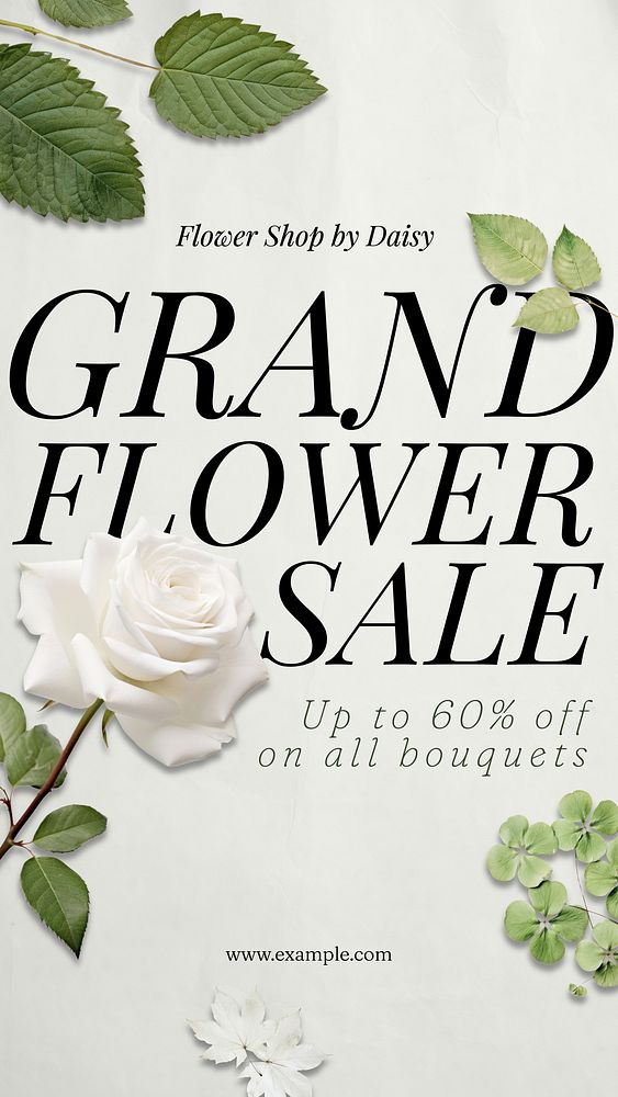 Florist sale Instagram story template | Free Photo - rawpixel