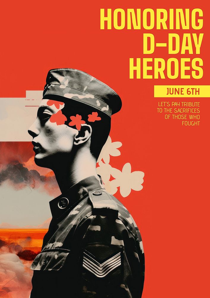 D-Day heroes poster template | Free Photo - rawpixel