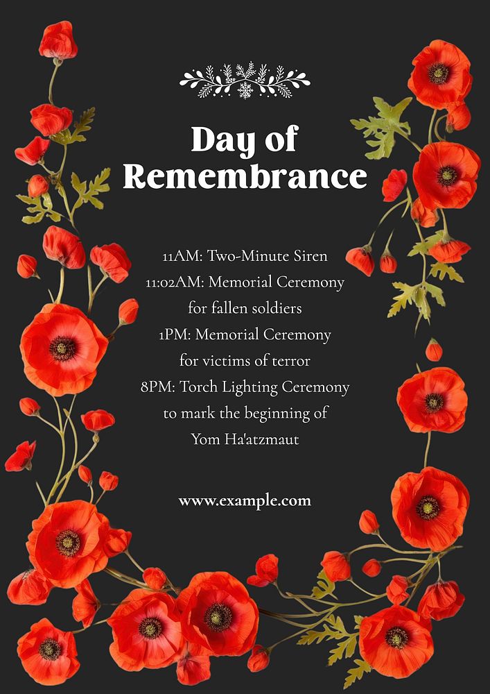 Day of Remembrance poster template | Free Photo - rawpixel