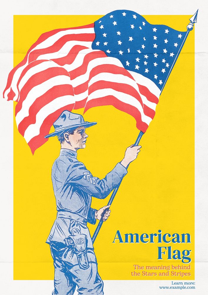 American flag poster template | Free Photo - rawpixel