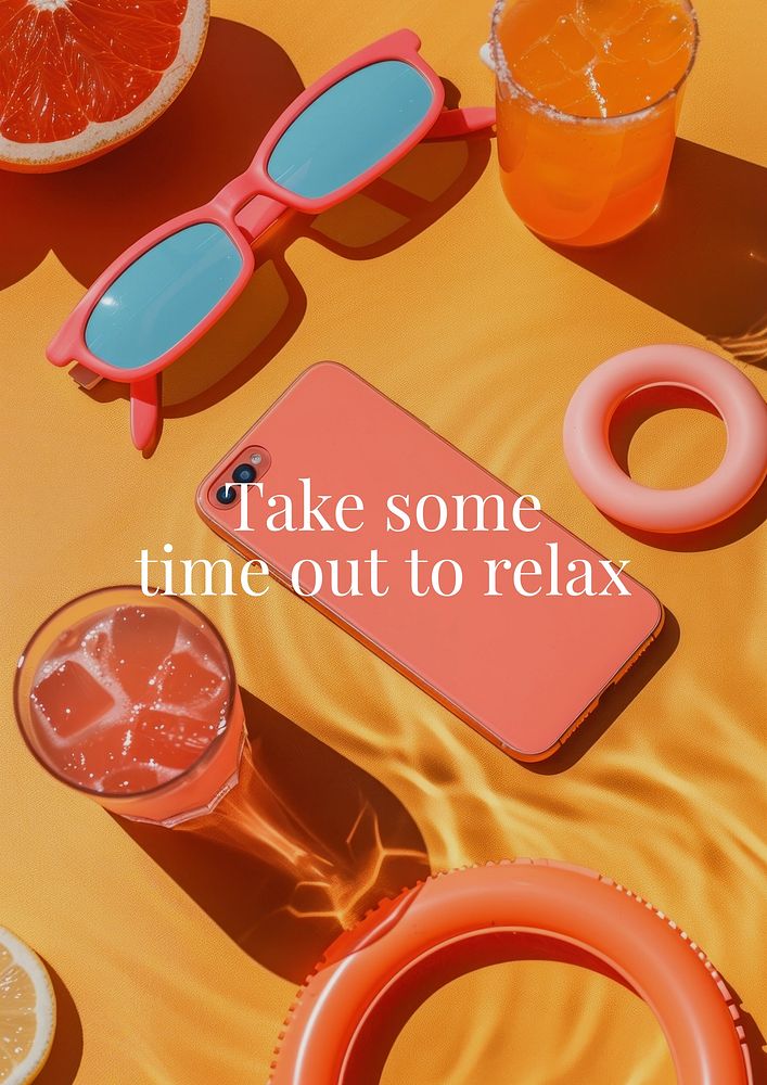 Take time relax poster template | Free Photo - rawpixel