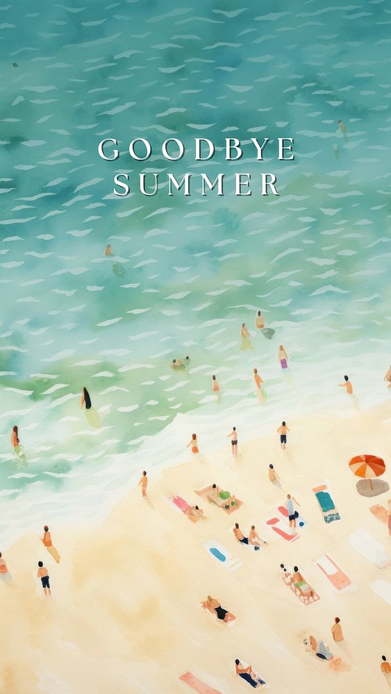 Goodbye summer mobile wallpaper template | Free Photo - rawpixel
