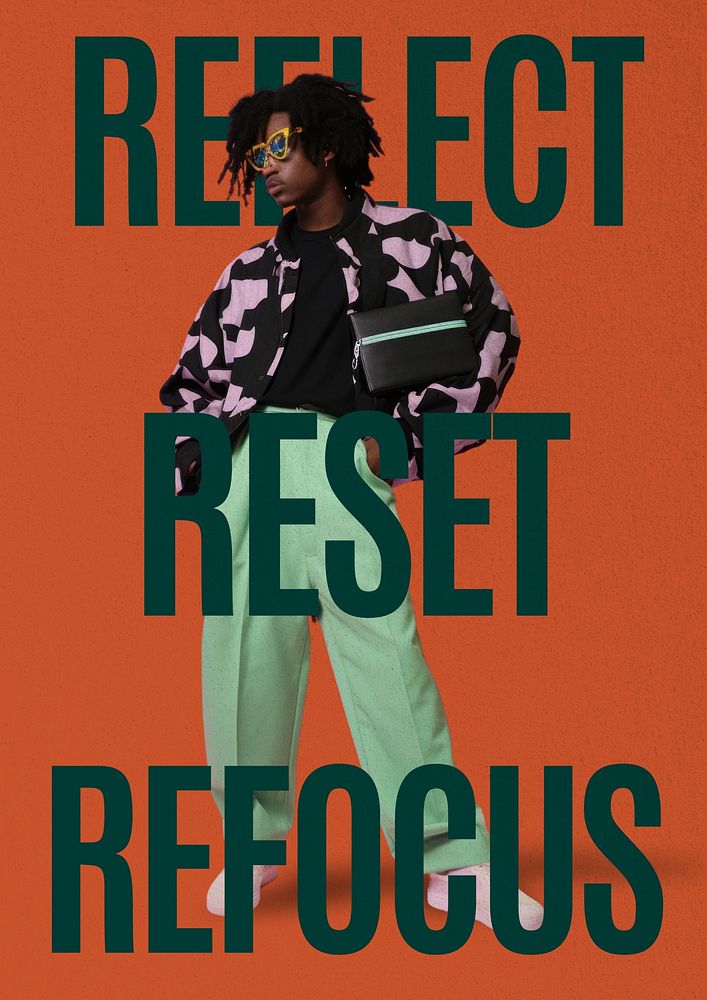 Reflection quote poster template | Free Photo - rawpixel