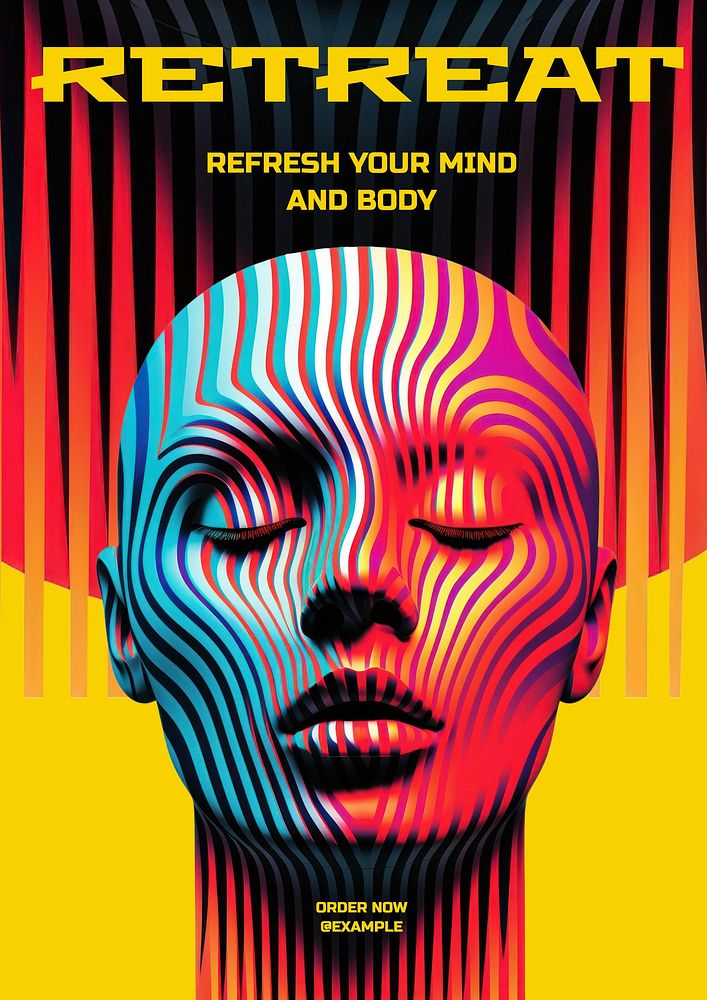 Retreat & wellness poster template | Free Photo - rawpixel