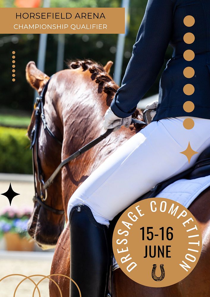 Dressage competition poster template | Free Photo - rawpixel
