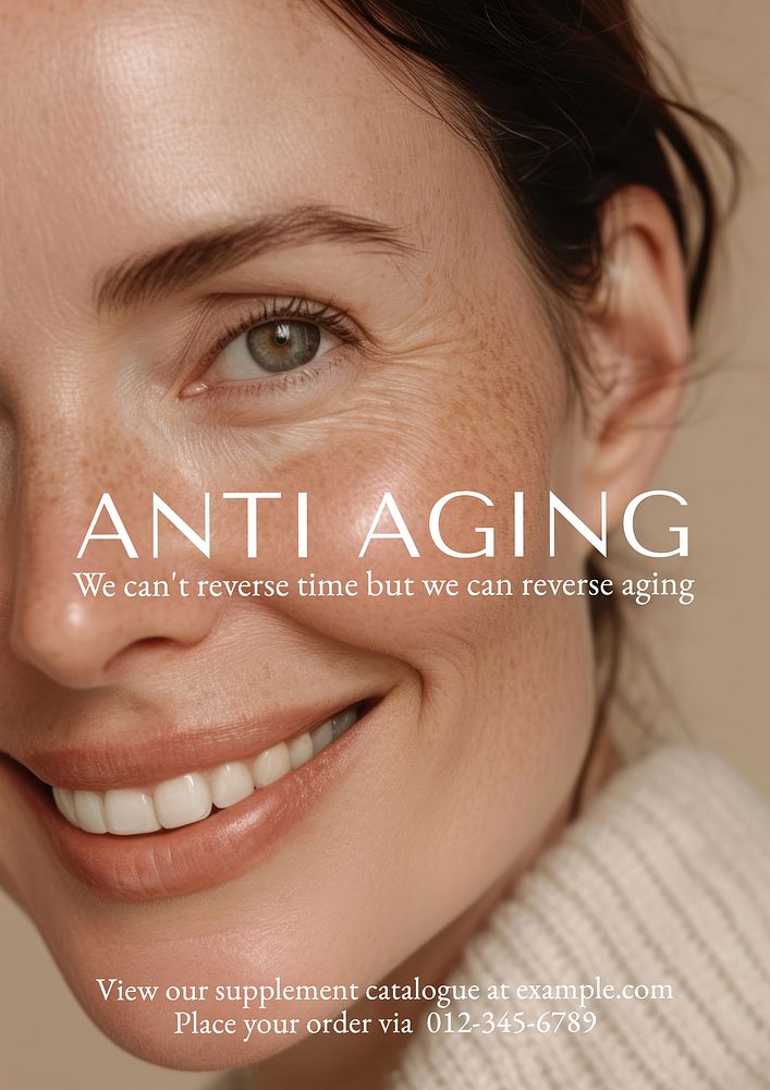Anti aging poster template | Free Photo - rawpixel