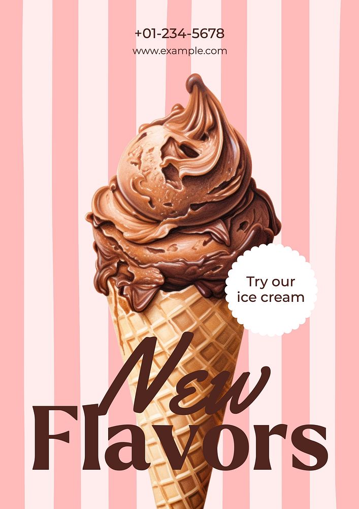 New flavors poster template | Free Photo - rawpixel