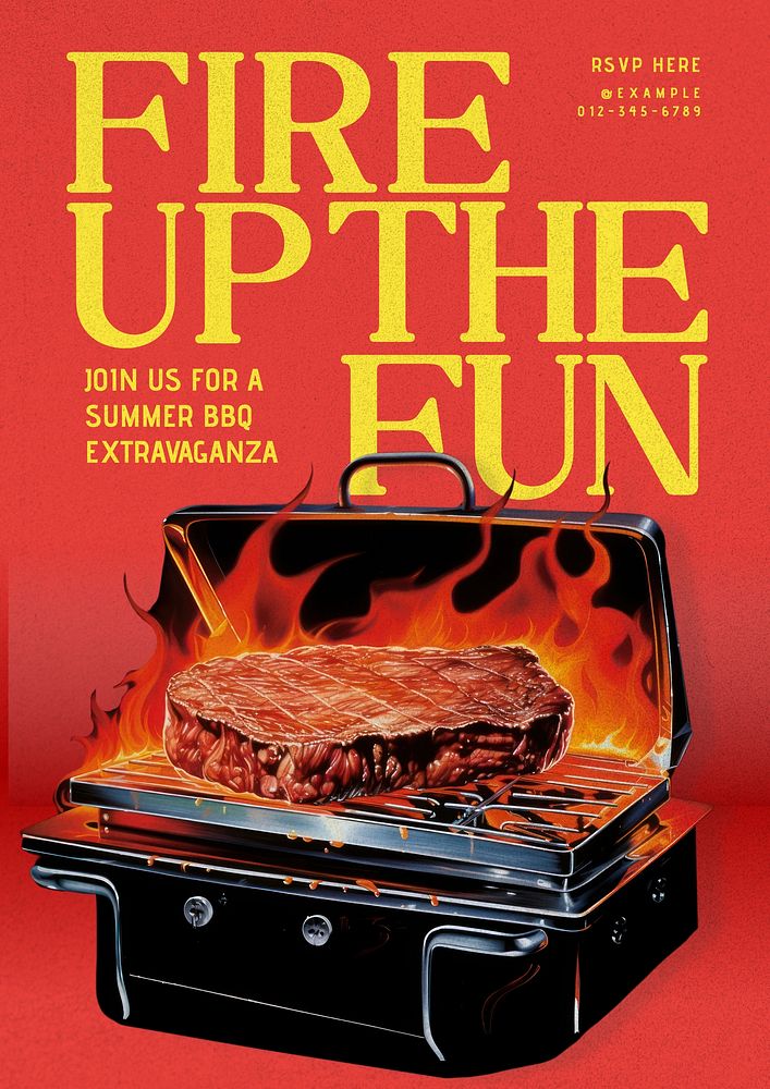 Summer bbq poster template | Free Photo - rawpixel