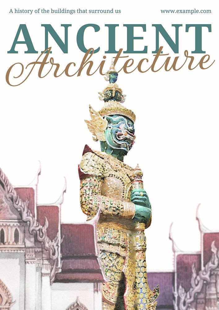 Ancient architecture poster template | Free Photo - rawpixel
