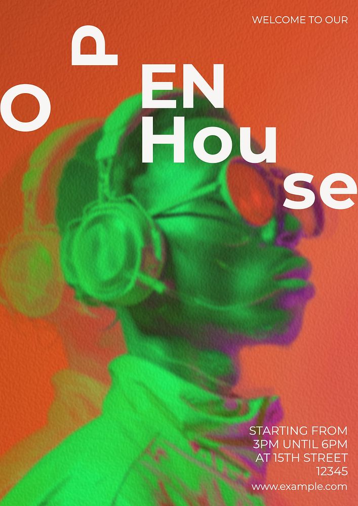 Open house poster template | Free Photo - rawpixel