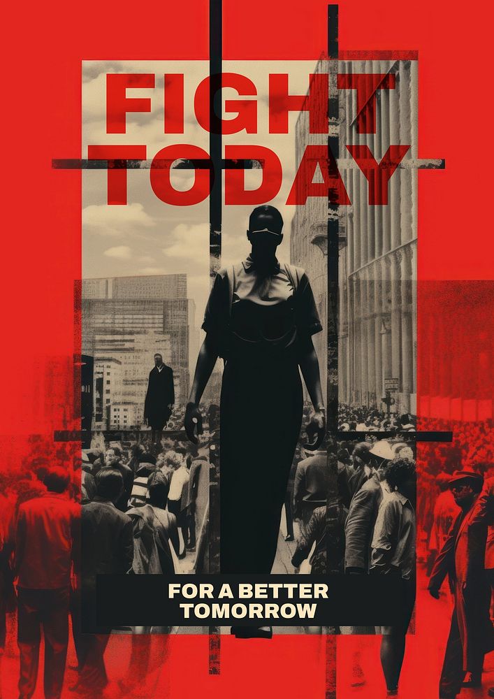Fight today poster template | Free Photo - rawpixel