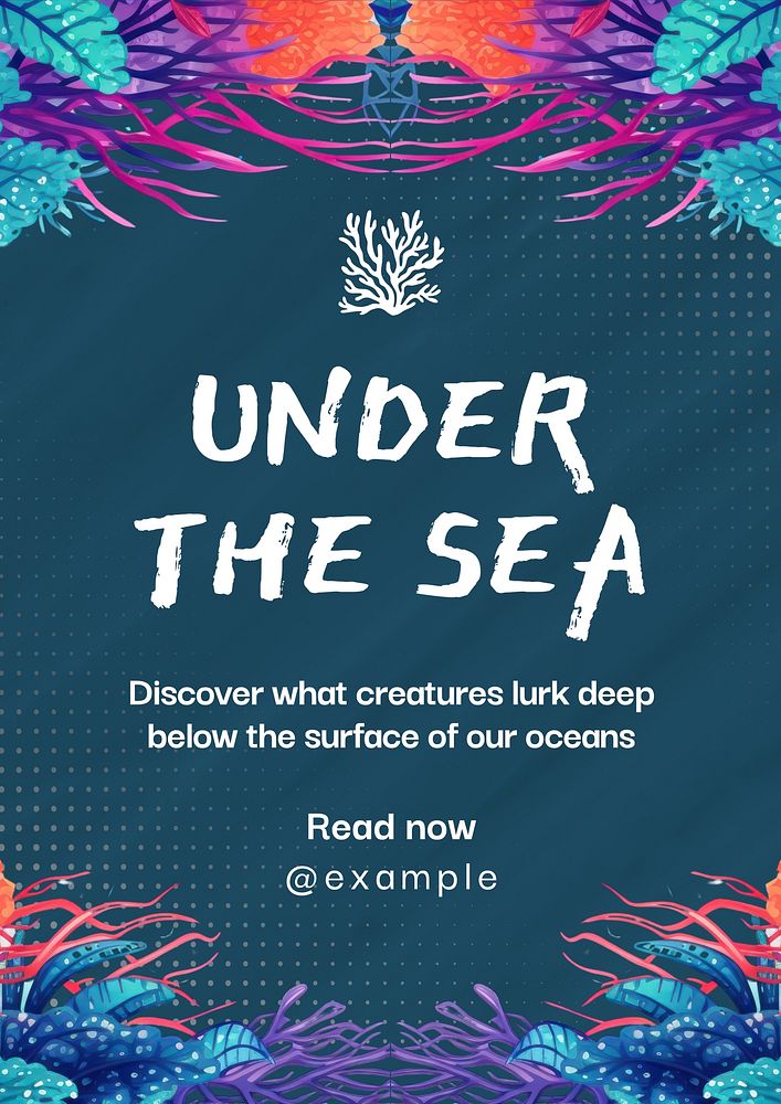 Under the sea poster template | Free Photo - rawpixel
