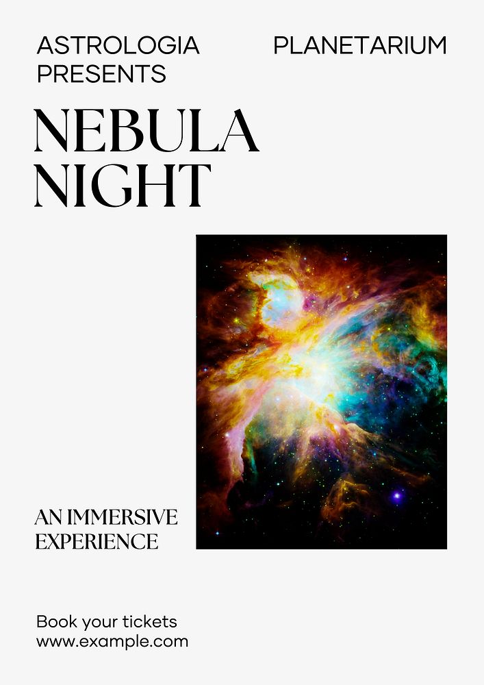 Planetarium exhibition poster template | Free Photo - rawpixel