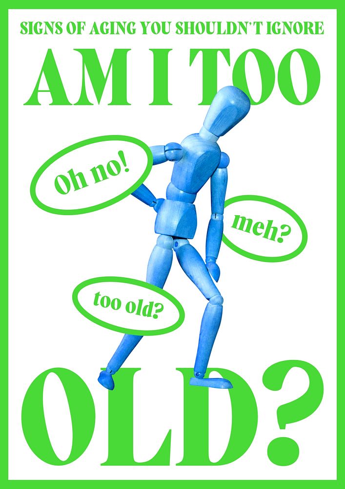 Aging signs poster template | Free Photo - rawpixel