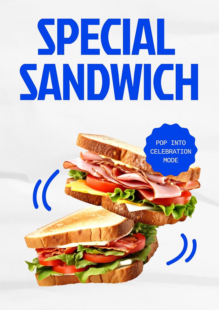 Special sandwich poster template | Free Photo - rawpixel