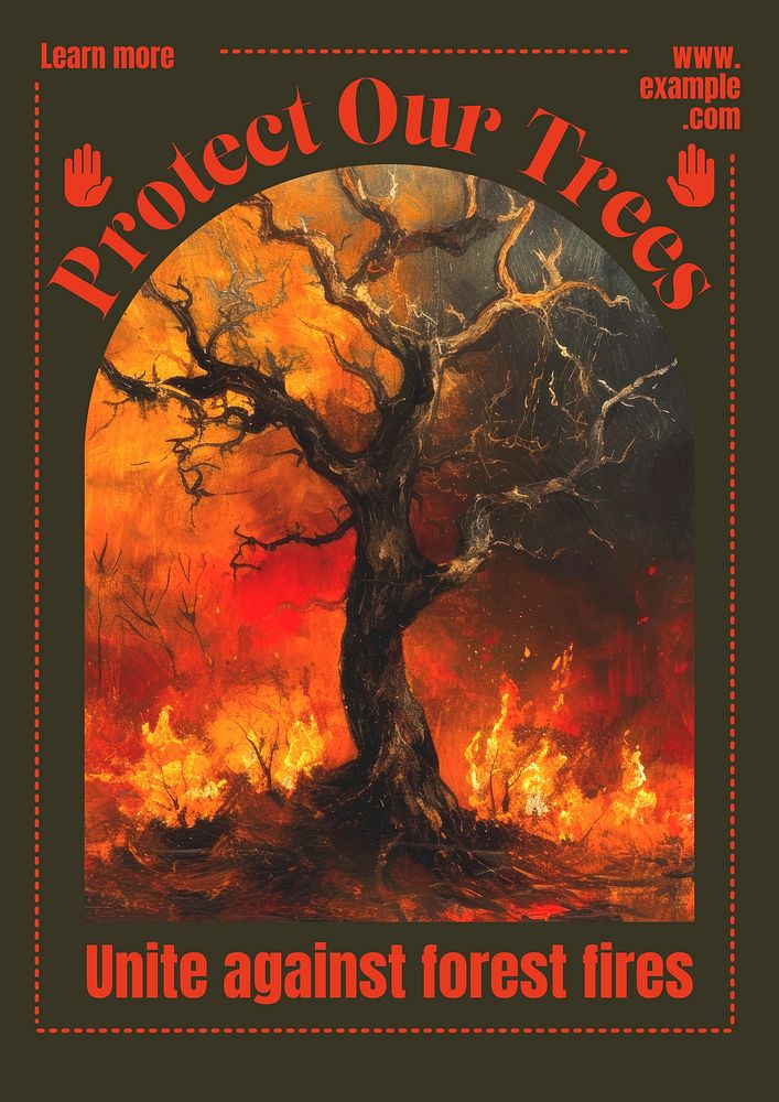 Forest fire poster template | Free Photo - rawpixel
