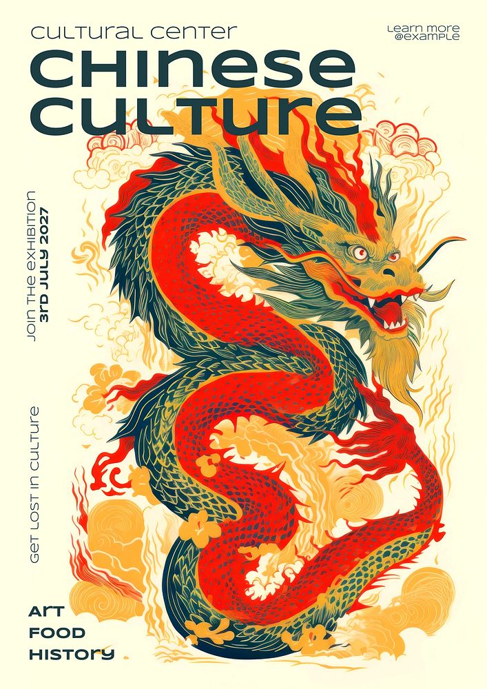 Chinese culture poster template | Premium Photo - rawpixel