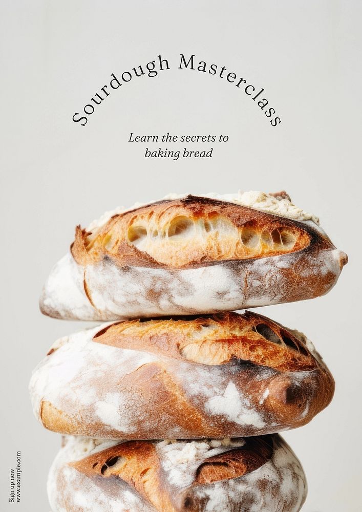 Sourdough masterclass poster template | Free Photo - rawpixel
