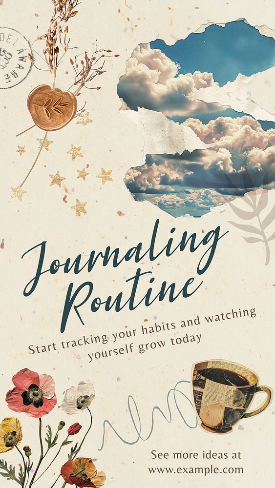 Journaling routine Instagram story template | Free Photo - rawpixel