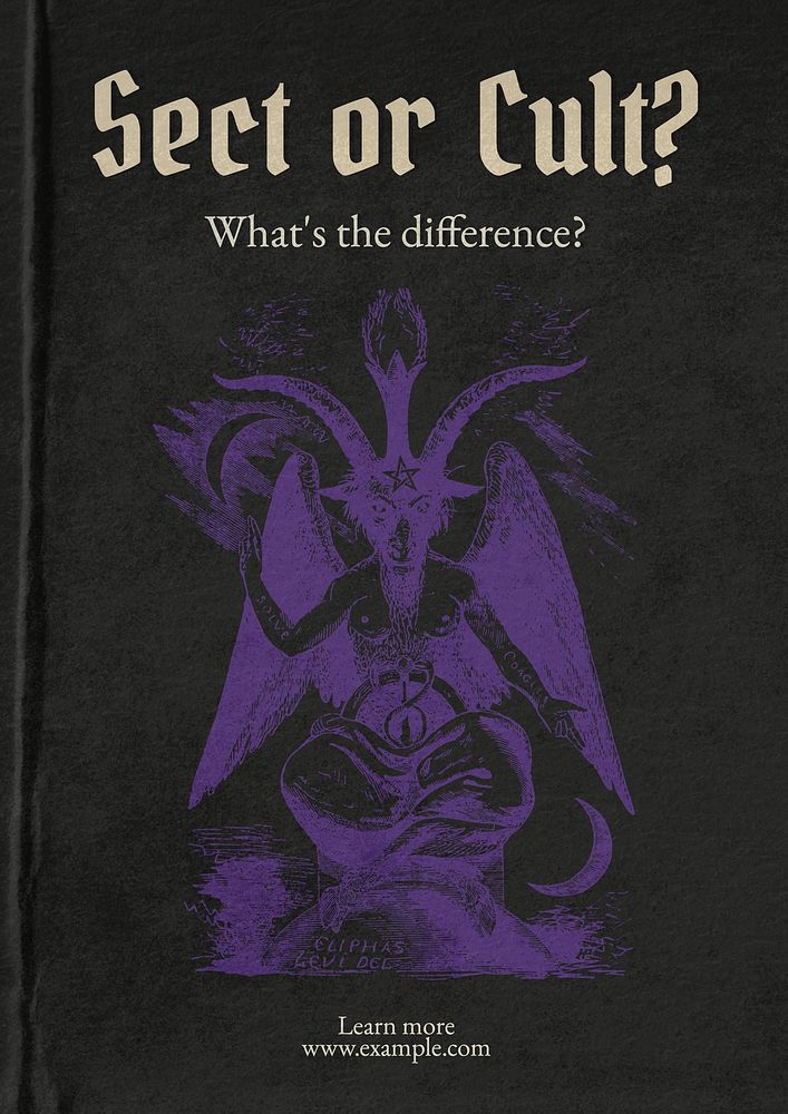 Sect cult poster template design | Free Photo - rawpixel