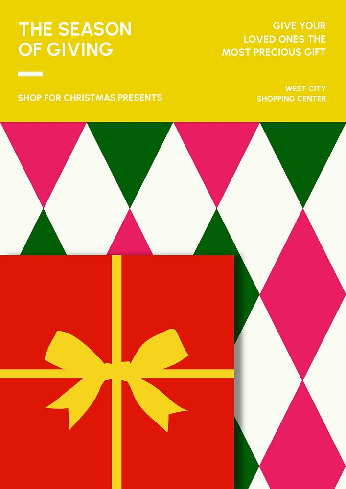 Season of giving poster template | Free Photo - rawpixel