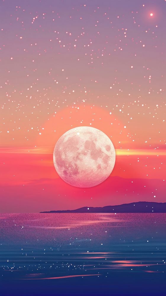 Wallpaper sunset astronomy outdoors horizon. | Free Photo Illustration ...