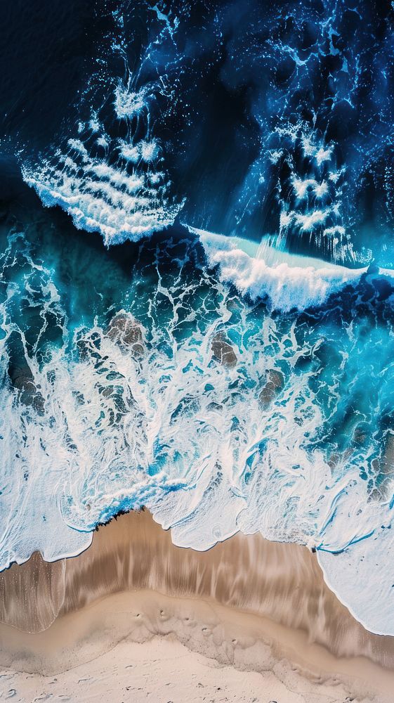 Beach wallpaper background ocean shoreline | Premium Photo - rawpixel