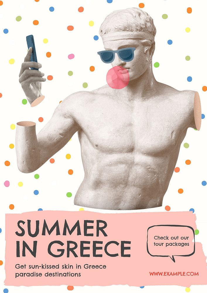 Travel packages poster template | Free Photo - rawpixel