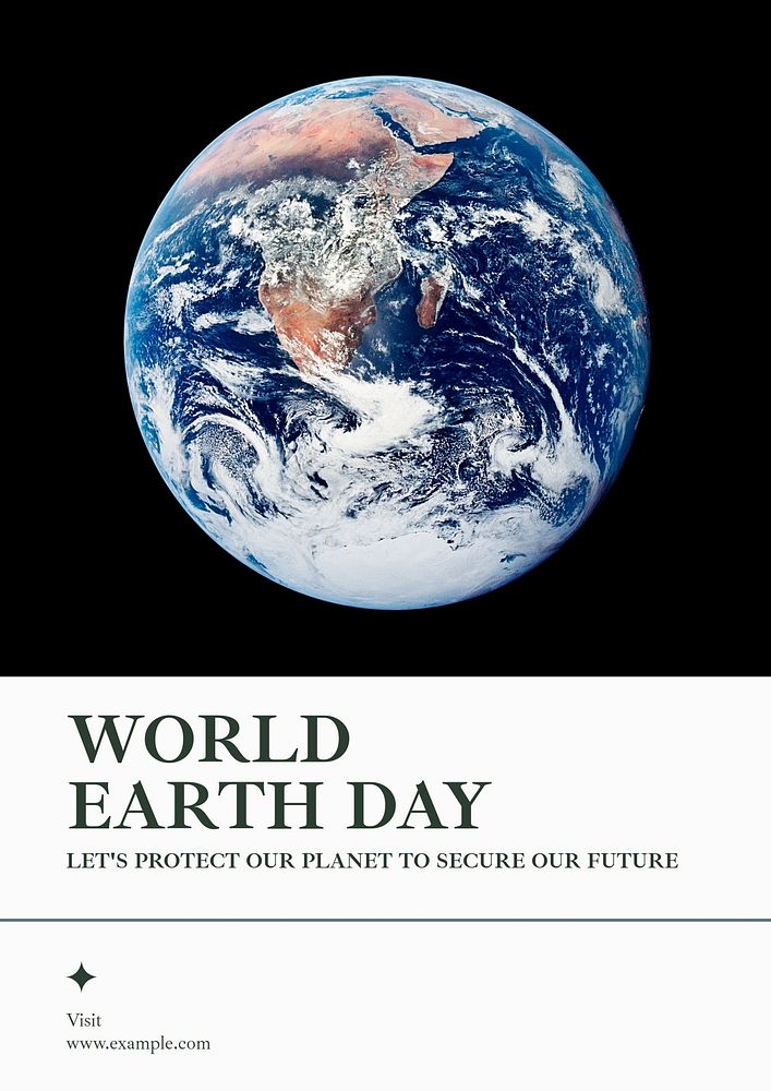 World earth day poster template | Free Photo - rawpixel