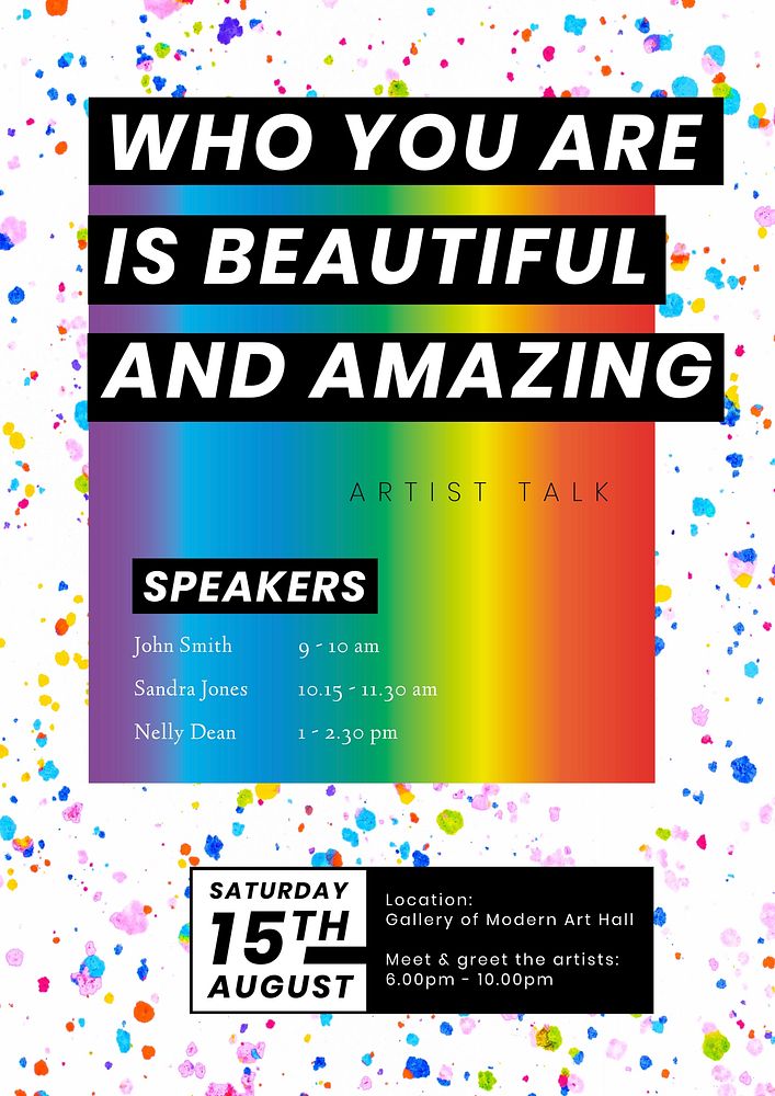 LGBT campaign poster template Pride | Free Photo - rawpixel