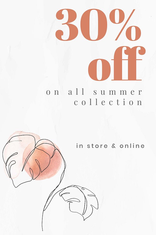 30% Pinterest pin template, customizable | Free Photo - rawpixel