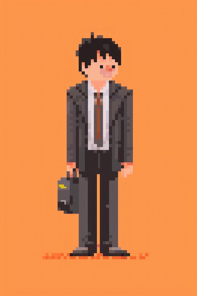 Tokyo salary man pixel art | Free Photo Illustration - rawpixel