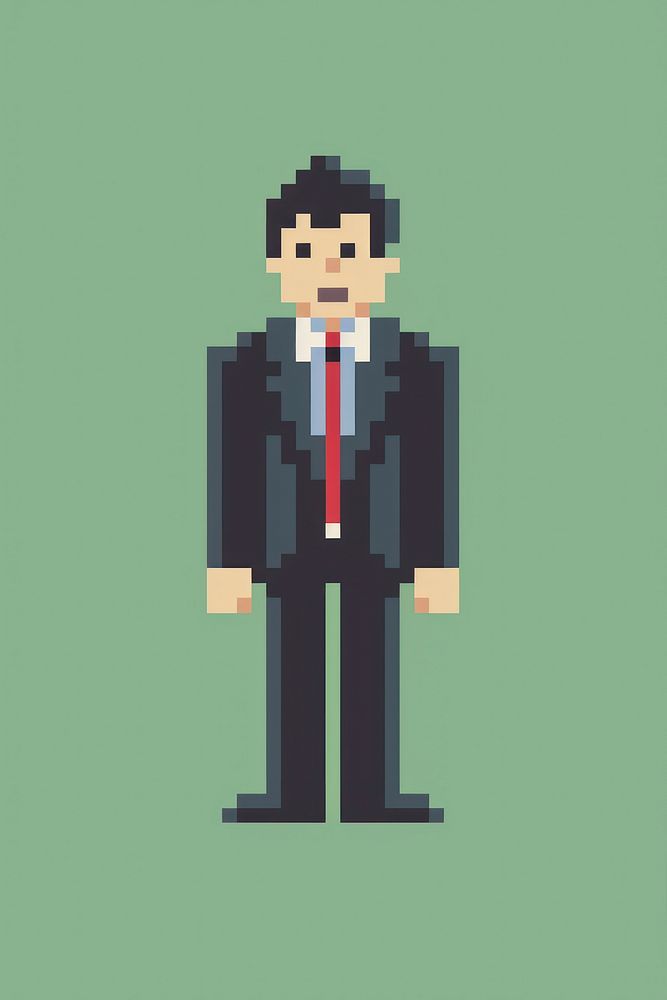 Japanese salary man pixel clothing | Free Photo Illustration - rawpixel