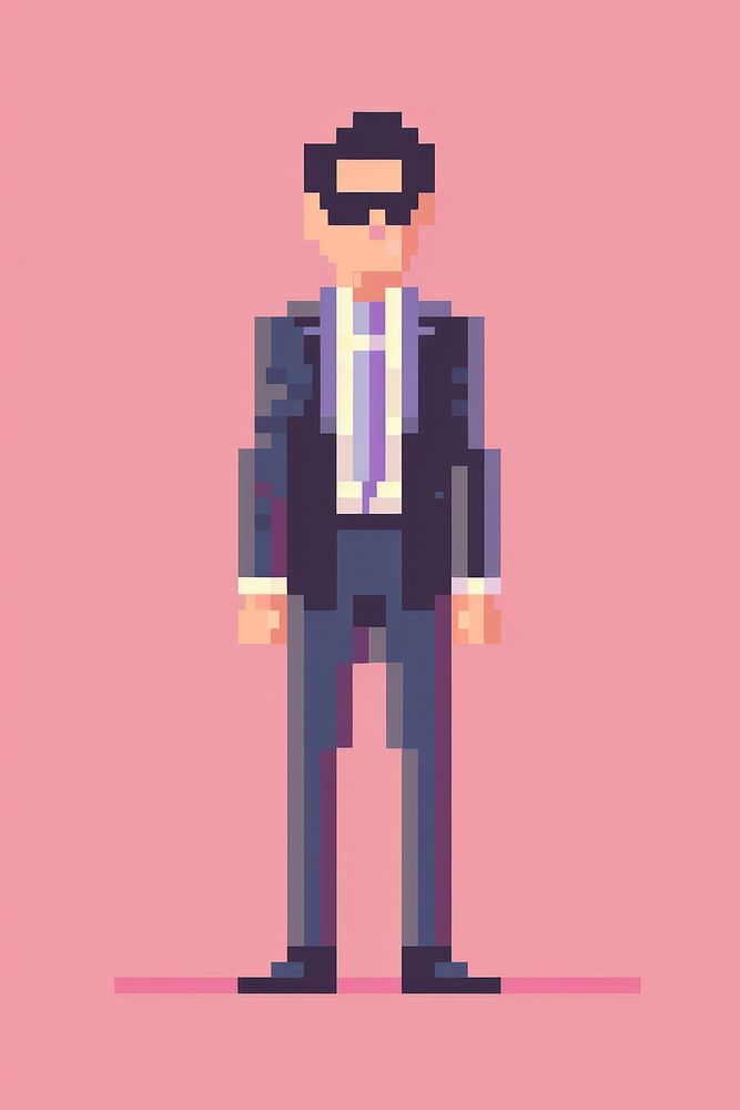 Japanese salary man pixel clothing | Free Photo Illustration - rawpixel