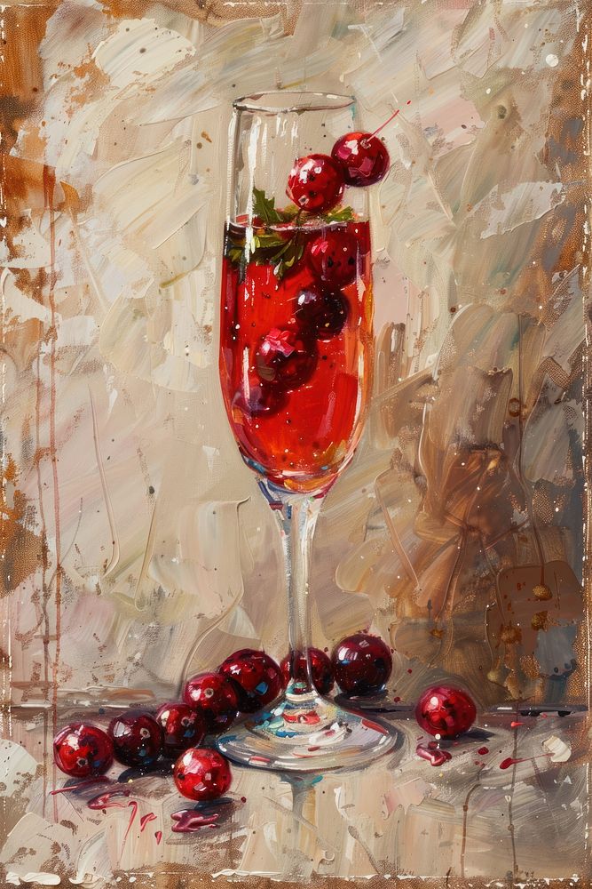 Close pale festive cranberry fizz | Free Photo Illustration - rawpixel