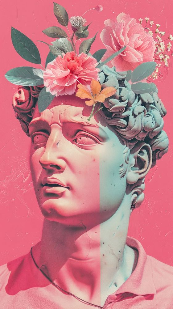 Pink man statue head photo | Free Photo Illustration - rawpixel