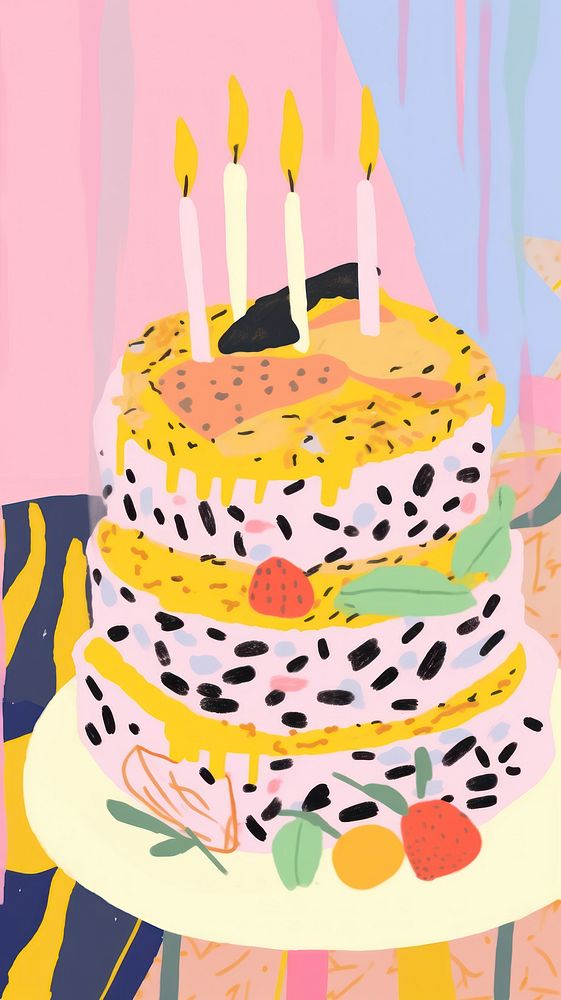 Japan Anime Birthday Cake Dessert Free Photo Illustration Rawpixel