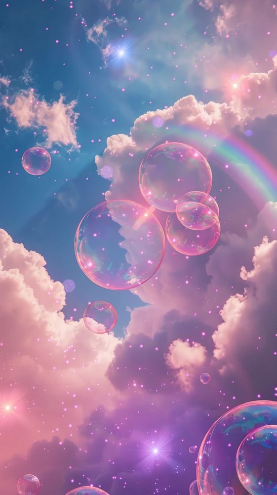Aesthetic wallpaper bubble sky outdoors. | Free Photo - rawpixel