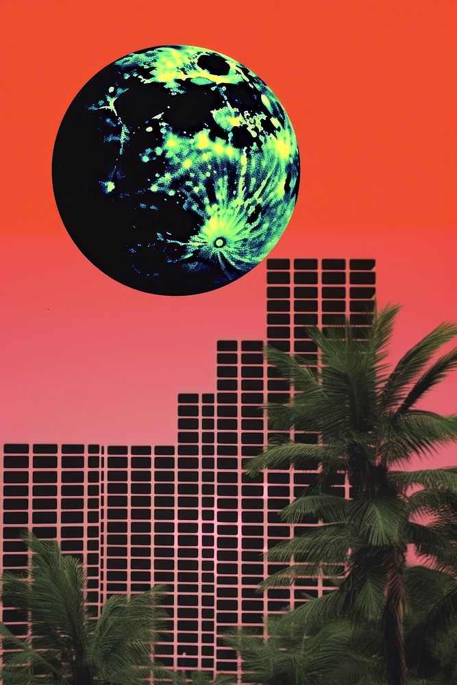 Retro collage nature astronomy universe | Free Photo Illustration ...