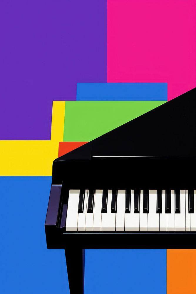 Retro collage piano keyboard musical | Free Photo Illustration - rawpixel