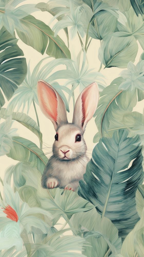Wallpaper rabbit animal mammal rodent. | Free Photo Illustration - rawpixel