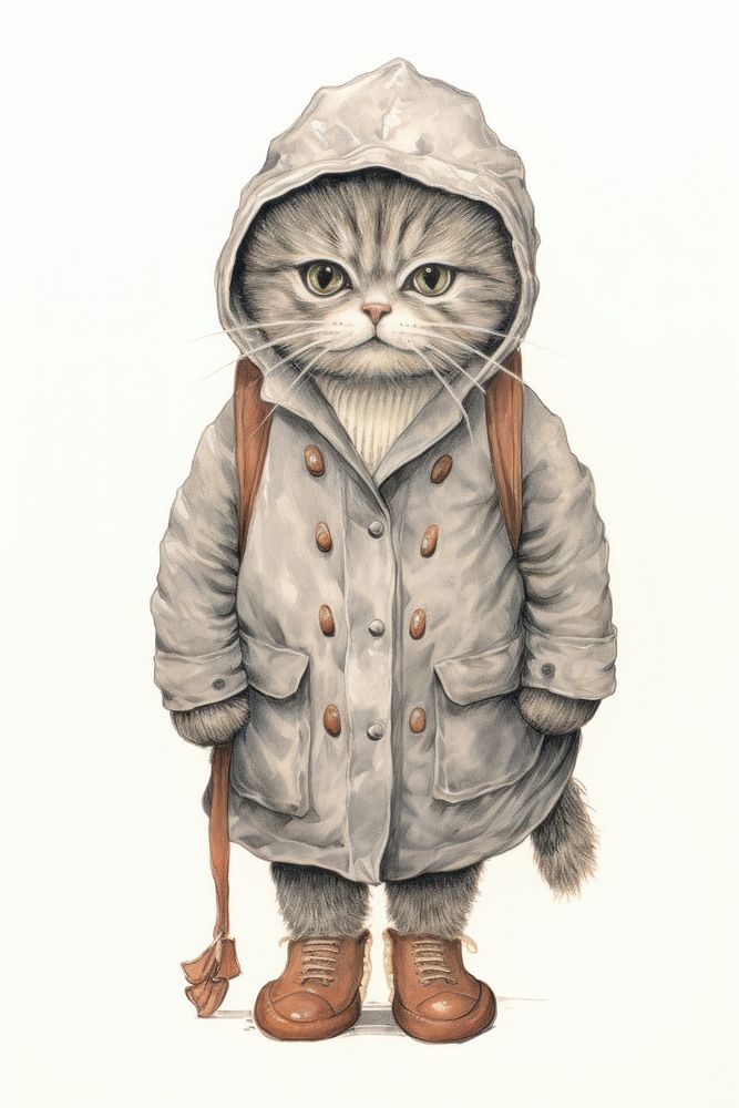 cat character drawing sketch photography | Free Photo Illustration ...