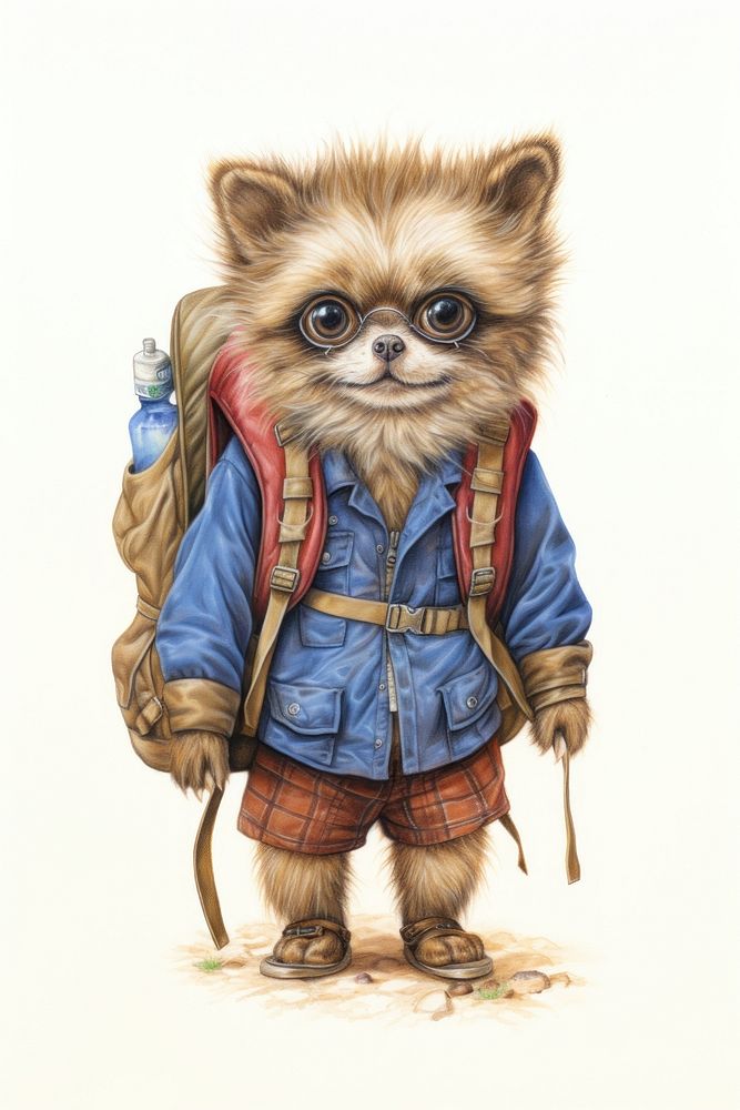 cute backpacker animal character photography | Free Photo Illustration ...