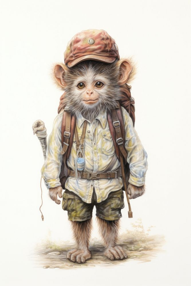 cute backpacker animal character photography | Free Photo Illustration ...